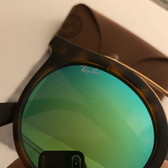 Ray-Ban | Accessories | Auth Rayban Green Mirrored Sunglasses | Poshmark